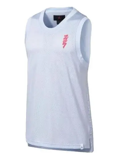 JORDAN Air Pattern Printing Mesh Round Neck Sports Vest - Multi-color