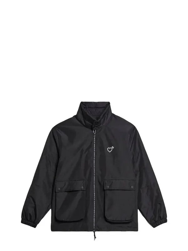Adidas Originals X Human Made Crossover Embroidered Logo Stand Collar Jacket - Black