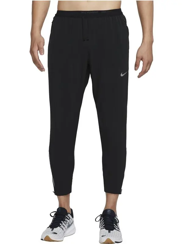 Nike Casual Micro Mark Printing Straight Solid Color Reflective Sports Pants/trousers/joggers Autumn Black - Default Color