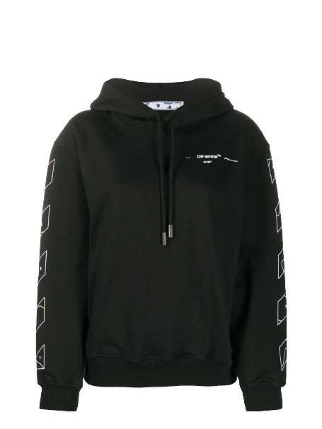Off-White Pattern Printing Hoodie - Black