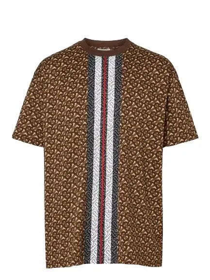 Burberry Monogram Stripe Short Sleeve T-shirt - Brown