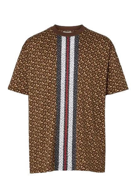 Burberry Monogram Stripe Short Sleeve T-shirt - Brown