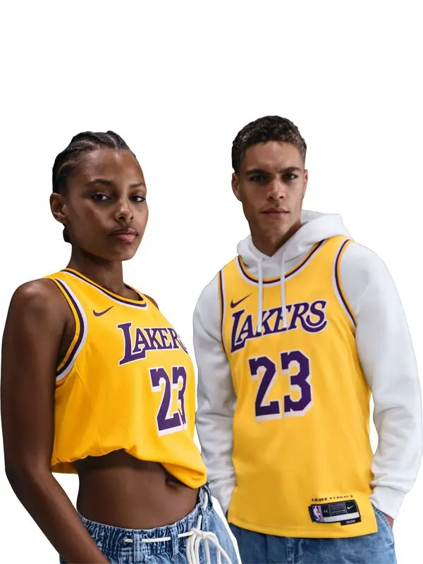 Nike X Nba Los Angeles Lakers Icon Edition Jersey 'lebron James - Yellow/multi-color