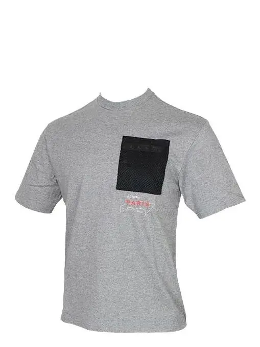 Nike Alphabet Printing Logo Round Neck Short Sleeve Gray T-shirt - Multi-color