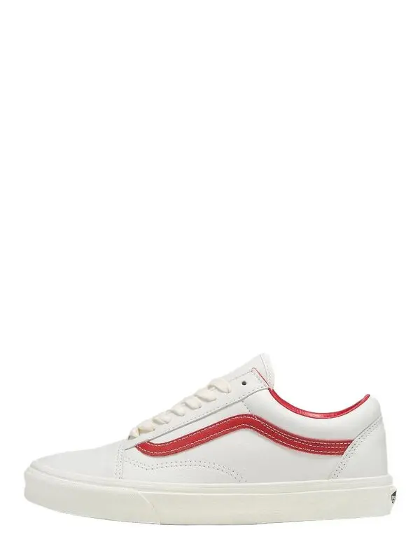 VANS Old Skool Vintage Leather Sneakers - Beige/red