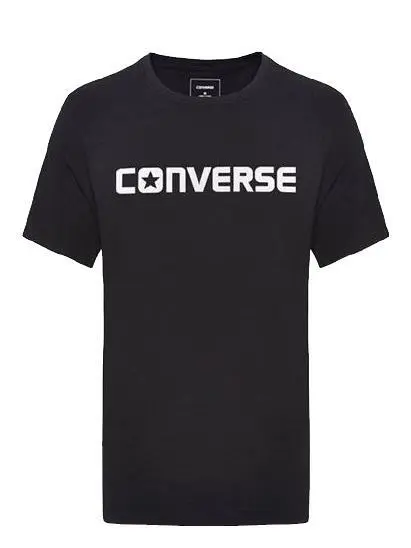 CONVERSE Pure Cotton Alphabet Short Sleeve - Black