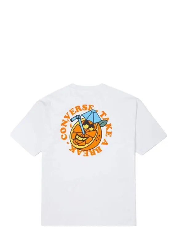 CONVERSE Graphic Print Loose Fit T-shirt - White