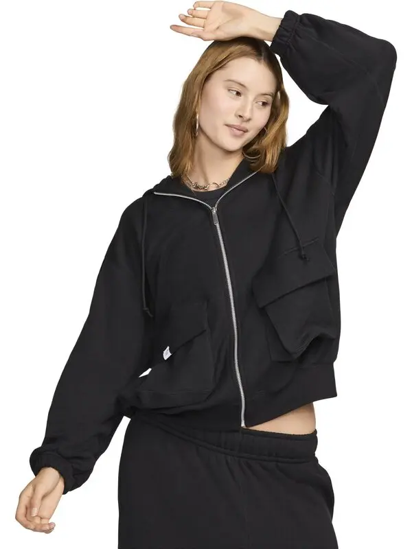Nike Oversized French Terry Hoodie - Black/anthracite