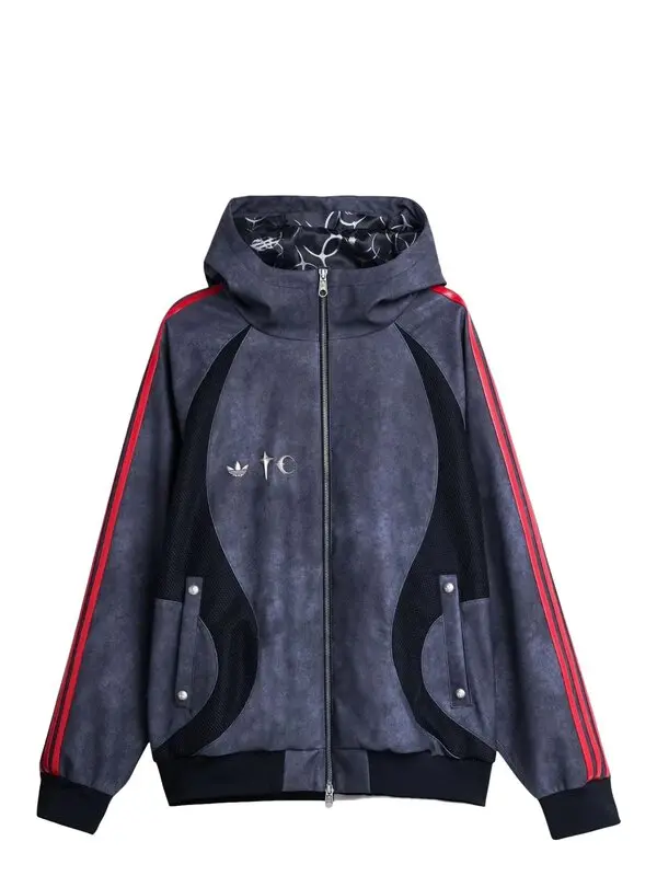 Adidas X Thug Club Teamgeist Faux Leather Jacket - Black/antique Silver