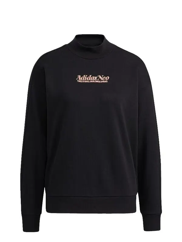 Adidas Neo Mock Neck Sweatshirt - Black