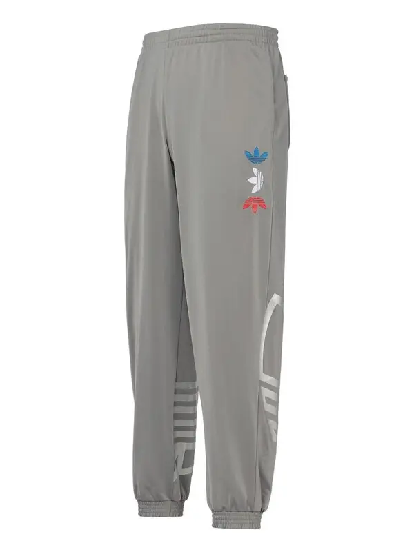 Adidas Originals Metallic Track Pants Logo Sports Pants Gray - Grey