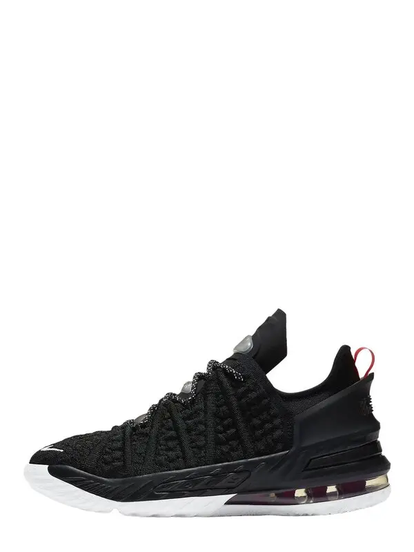 Nike Lebron 18 "university Red" Low Top Basketball Sneakers - Black