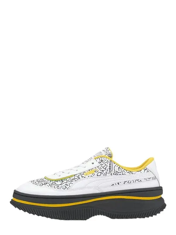 PUMA Mr. Doodle X Deva 'wavy Doodles' Low Top Sneakers - Yellow/white/black