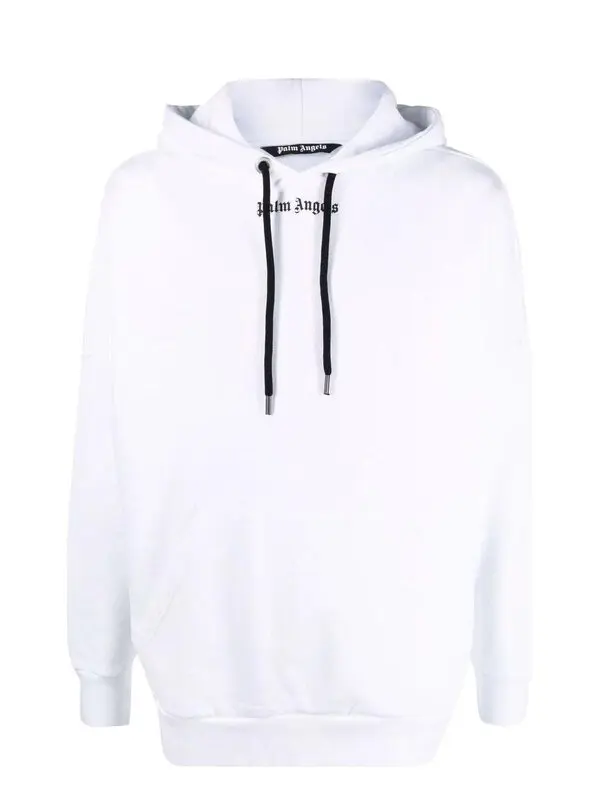 Palm Angels Classic Logo Over Hoodie - White