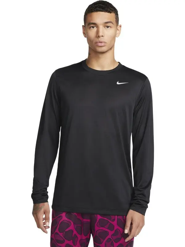 Nike Dri-fit Legend Long-sleeve Performance T-shirt - Black