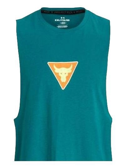 Under Armour Project Rock Dmnd Muscle Tank - Teal/yellow