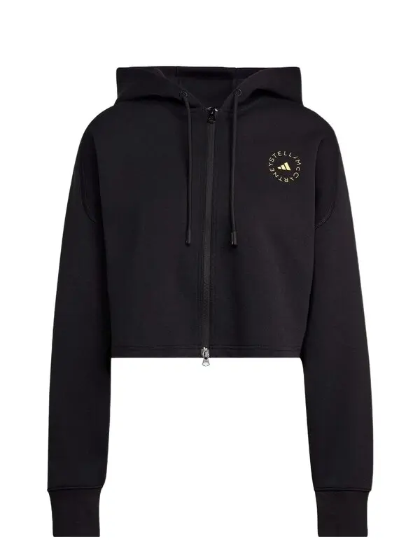 Adidas By Stella Mccartney Cropped Hoodie - Black