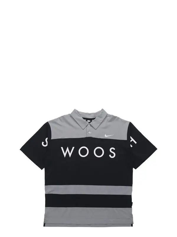 Nike Swoosh" Logo Colorblock Polo Shirt - Black