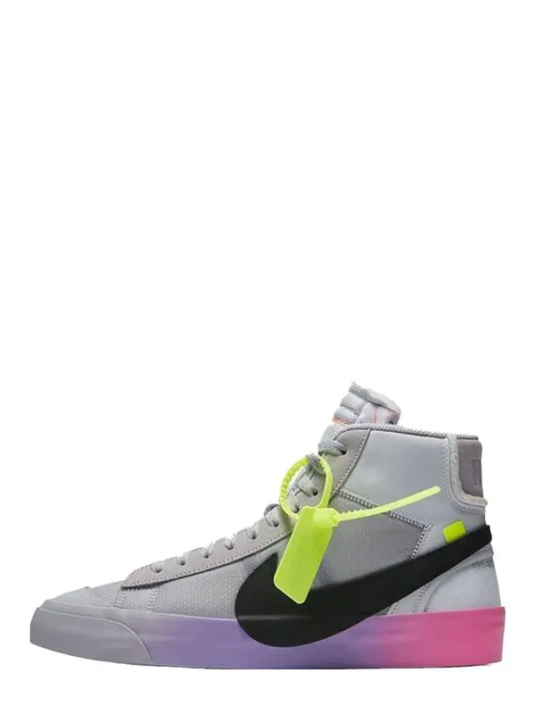 Nike X Off-white X Serena Williams Blazer Studio Mid 'queen' Sneakers - Gray/pink/purple