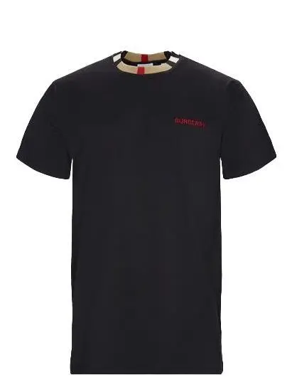 Burberry Detail Collar Short Sleeve - Black