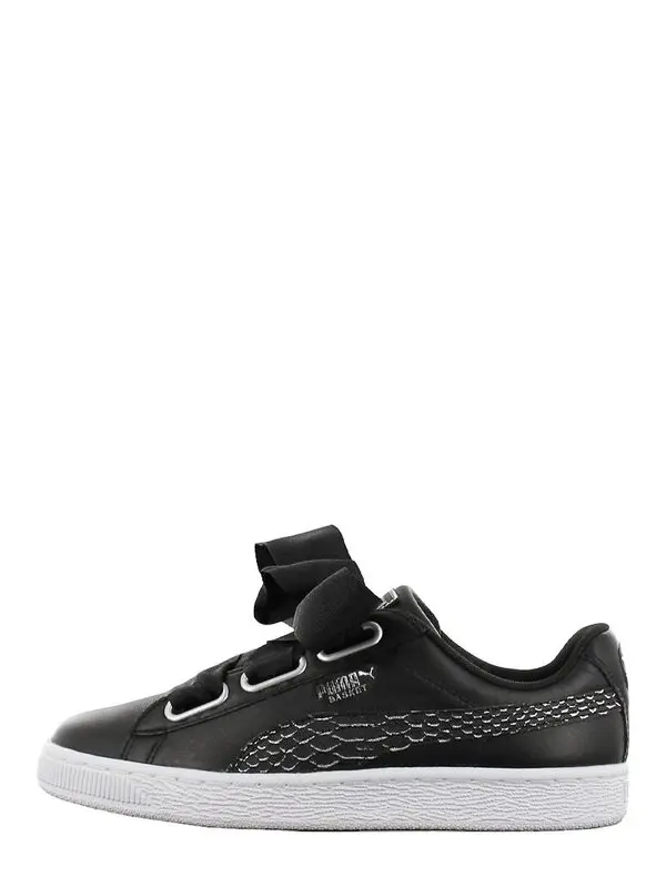 PUMA Basket Heart Oceanaire Lace Up Sneakers - Black