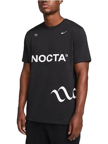 Nike Alphabet Logo Printing Round Neck Short Sleeve T-shirt - Black