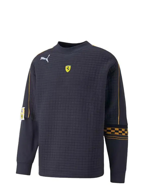 PUMA X Ferrari Race Statement Quilted Sweatshirt - Navy