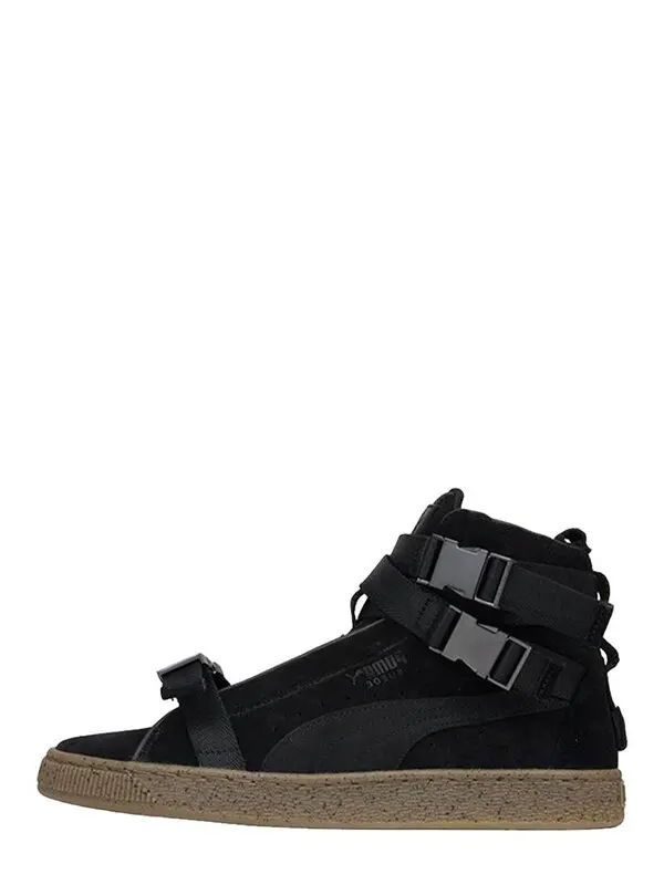PUMA Suede Classic High Top Buckled Sneakers - Black
