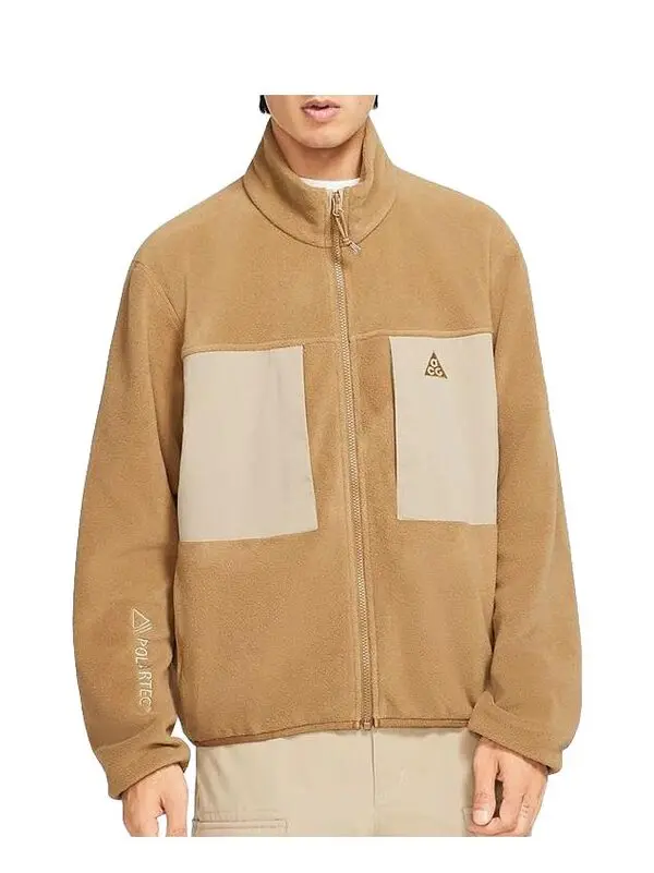 Nike Polartec Wolf Tree Fleece Zipper Cardigan - Brown