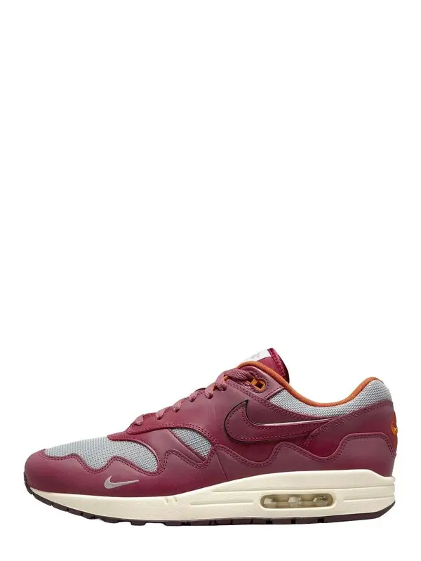 Nike X Patta Air Max 1 "rush Maroon - Metallic Silver/rush Maroon
