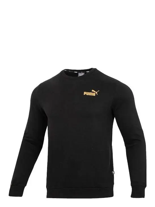 PUMA Ess Metallic Logo Crewneck Sweater - Black