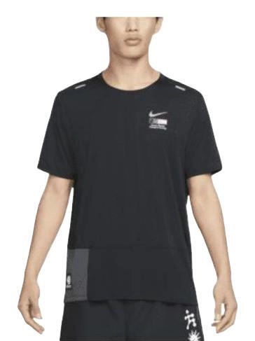 Nike Solid Color Back Alphabet Printing Short Sleeve Black T-shirt - Multi-color