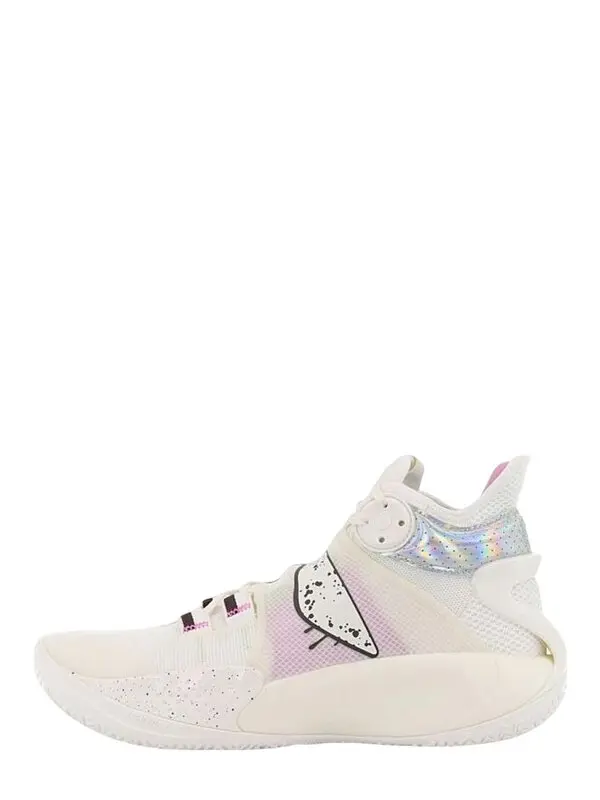 LI-NING Sonic High Top Athletic Sneakers - White/pink/silver