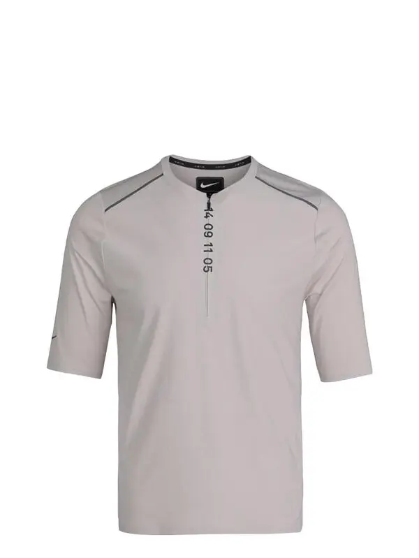 Nike Numeric Printing Half Zipper Running Top - Multi-color