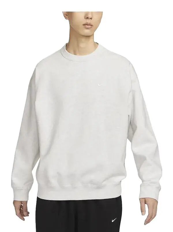 Nike Solo Swoosh Fleece Crewneck - White