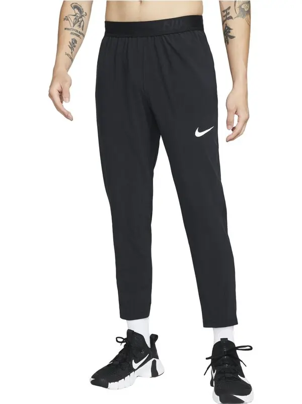 Nike Logo Printing Solid Color Elastic Waistband Sports Pants/trousers/joggers Autumn Black - Default Color