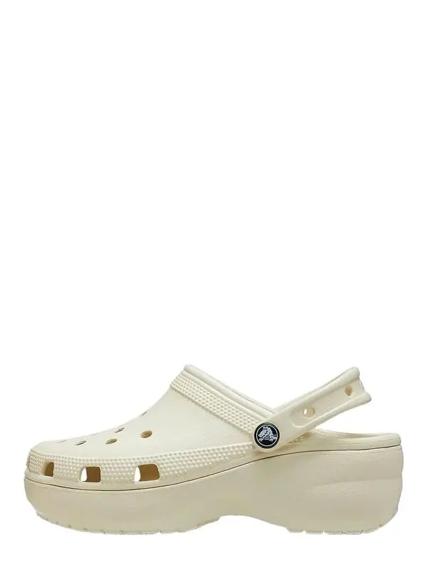 CROCS Classic Platform Clogs - Bone