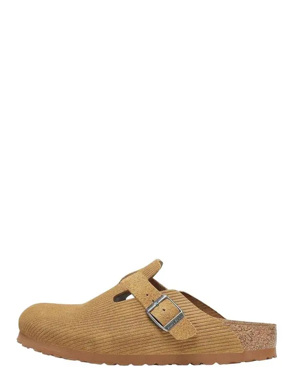 BIRKENSTOCK Boston Suede Embossed Clogs - Brown
