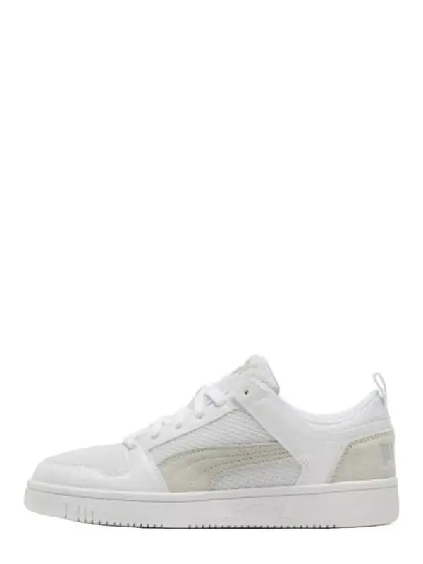 PUMA Rebound Layup Lo Mesh Sneakers - White/grey