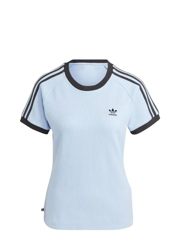 Adidas 3-stripes Slim T-shirt - Blue/black