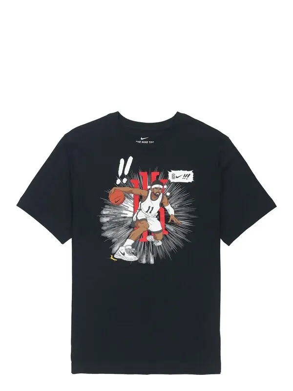 Nike Kyrie Logo Basketball Sports Printing Round Neck Short Sleeve T-shirt - Black