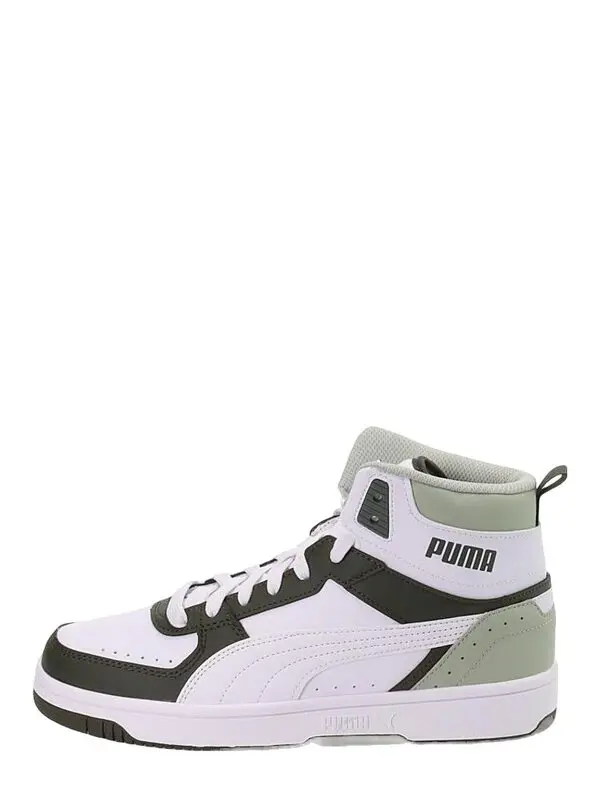 PUMA Rebound Joy Mid Top Sneakers - White/green