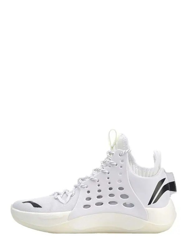 LI-NING Mid-top Basketball Sneakers - White/black