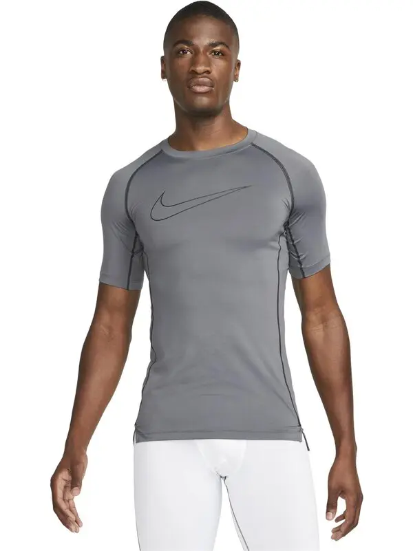 Nike Pro Dri-fit Compression Short Sleeve Top - Grey