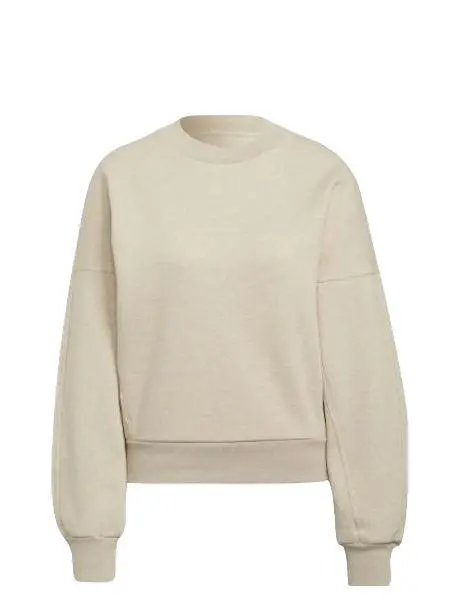 Adidas Solid Color Round Neck Pullover Hoodie - Yellow