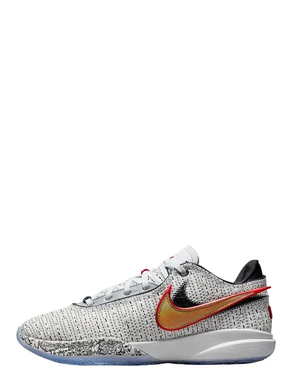 Nike Lebron 20 "the Debut" Low Top Sneakers - Gray/red