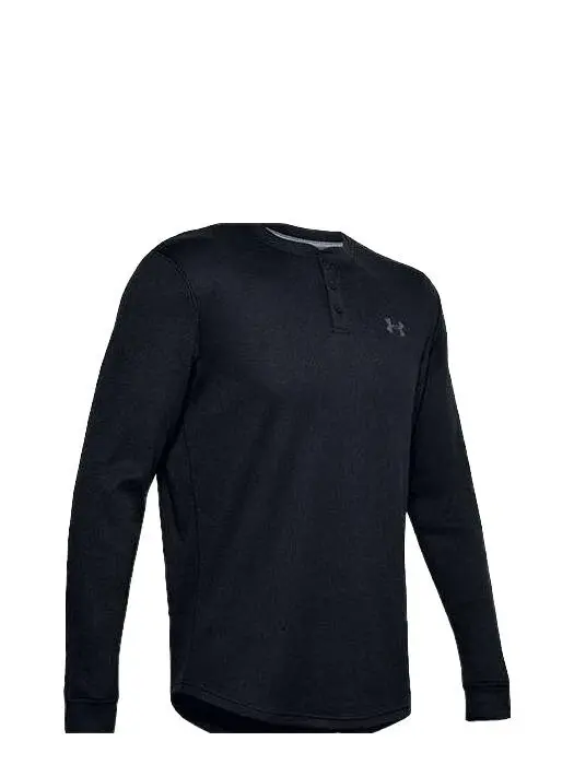 Under Armour Waffle Henley Thermal Shirt - Black