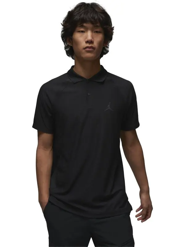 JORDAN Dri-fit Adv Sport Quick-dry Golf Lapel T-shirt 'black - Black/multi-color