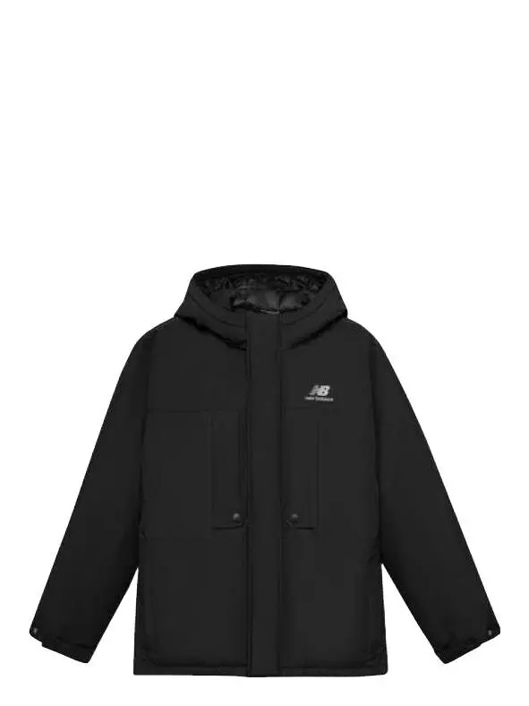NEW BALANCE Hooded Jacket - Black/white
