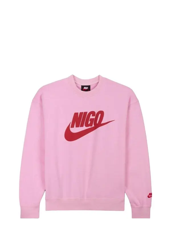 Nike X Nigo Fleece Sweatshirt 'pink Red - Pink/red
